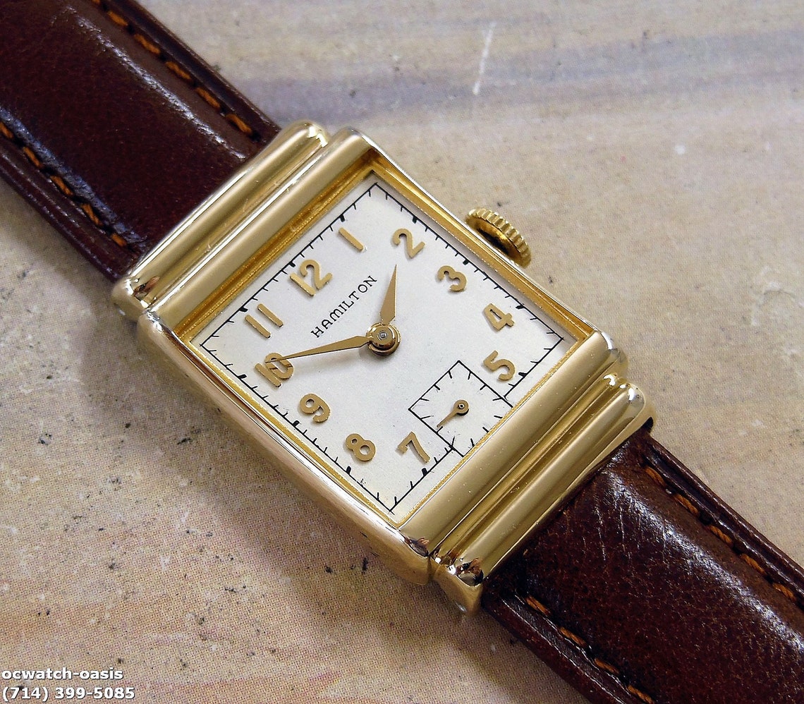 1949 Vintage HAMILTON HAYDEN Hooded Lugs Stunning Silver - Etsy