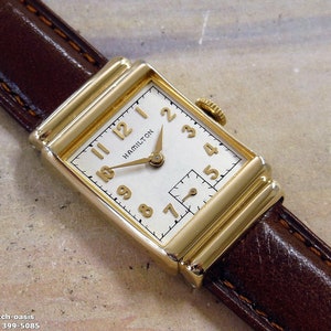 1949 Vintage HAMILTON HAYDEN, Hooded Lugs, Stunning Silver Dial ...