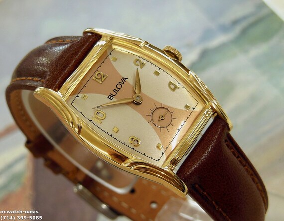 1959 Vintage BULOVA, Fancy Case , Stunning Silver & S… - Gem