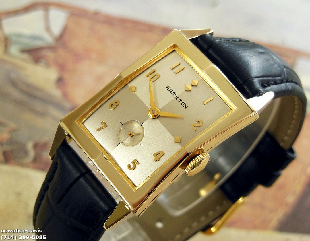 1957 Vintage HAMILTON ERROL, 22 Jewels, Stunning 2 Tone Silver Dial ...