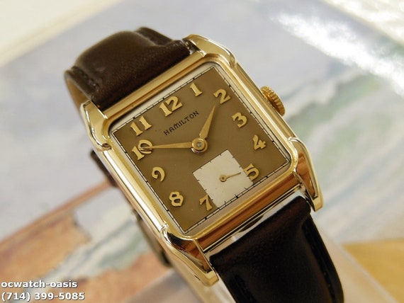 1950 Vintage HAMILTON LAMBERT, Stunning Brown Dial, S… - Gem