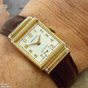 1949 Vintage HAMILTON HAYDEN, Hooded Lugs, Stunning Silver Dial ...