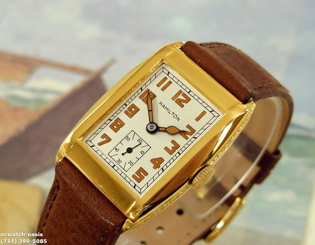 1930 Vintage HAMILTON GLADSTONE, Stunning Silver Dial, Serviced ...