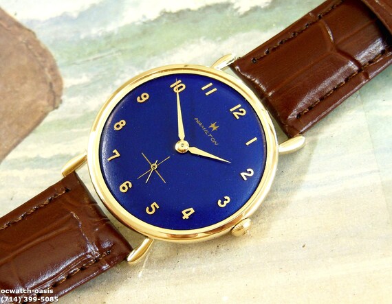 1960's Vintage HAMILTON, Manual Wind, Stunning BLUE D… - Gem