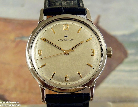 1960's Vintage HAMILTON Manual Wind, Stunning Silver … - Gem