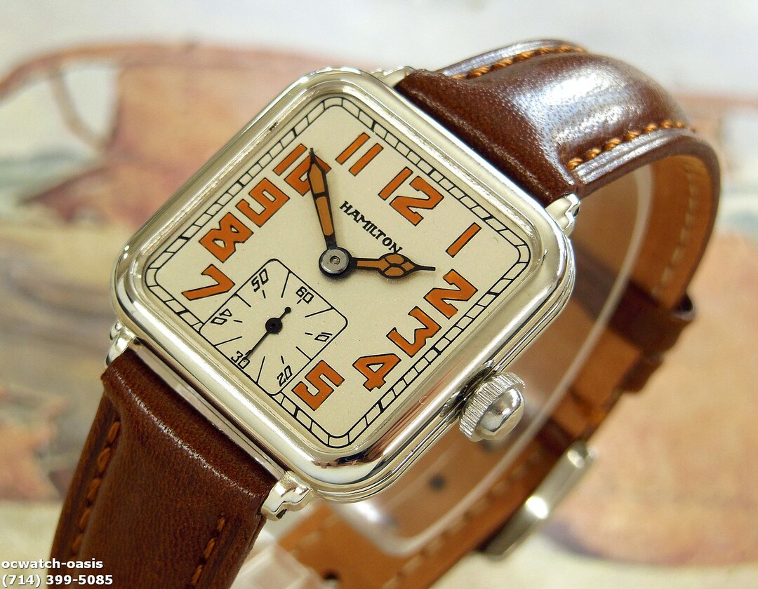 1930 Vintage HAMILTON Hastings, Stunning Silver Dial, Serviced ...