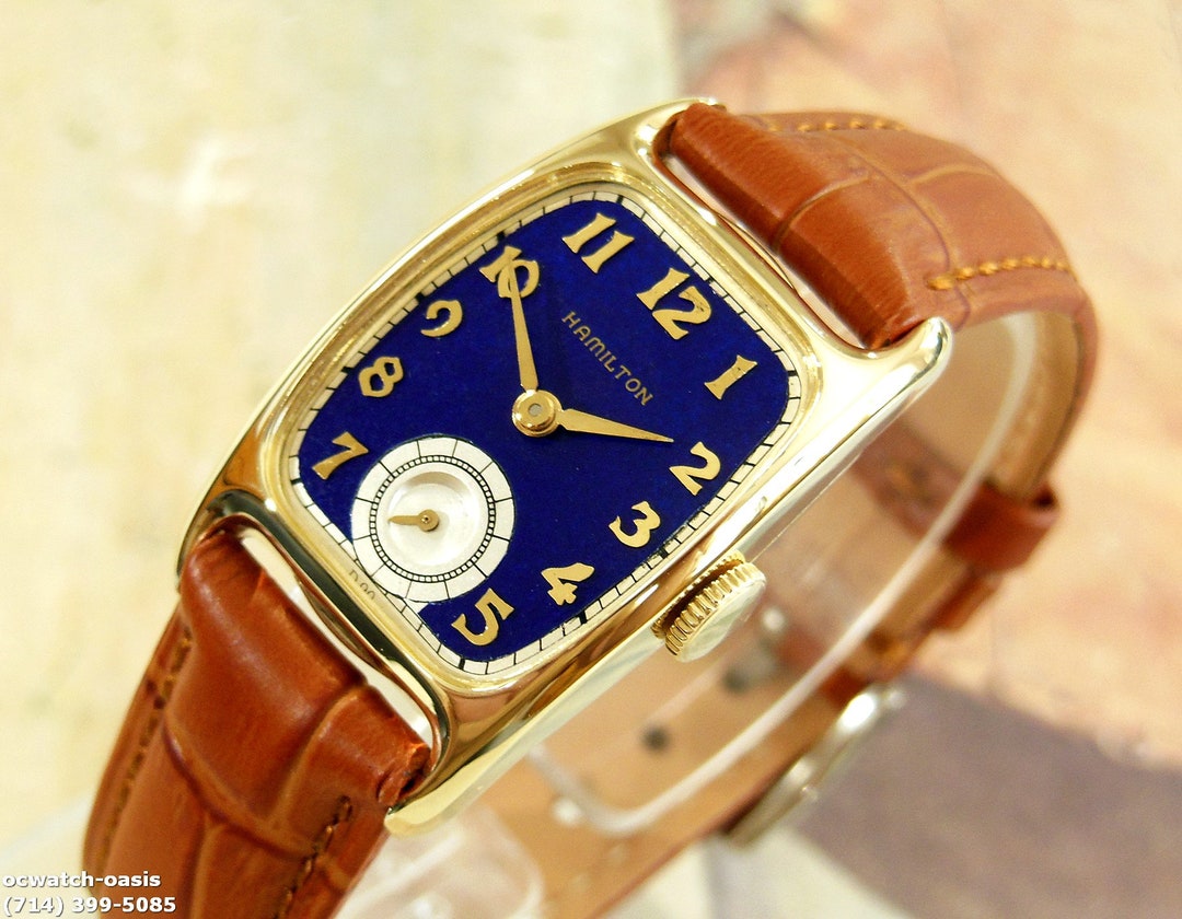 Vintage 1948 HAMILTON BOULTON, Stunning BLUE Dial, Serviced With ...