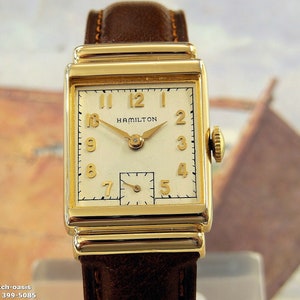 1949 Vintage HAMILTON HAYDEN, Hooded Lugs, Stunning Silver Dial ...