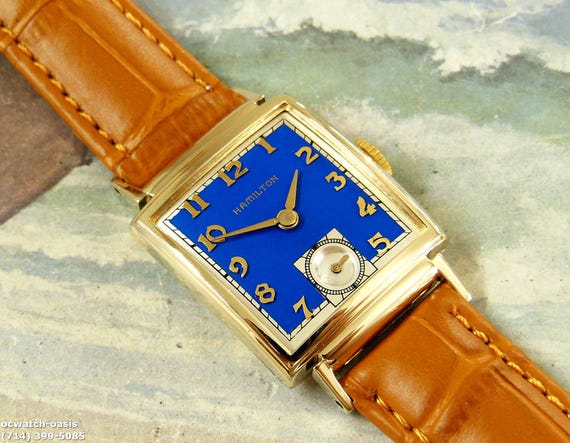 Vintage 1941 HAMILTON ROSS, Stunning BLUE Dial, Servi… - Gem