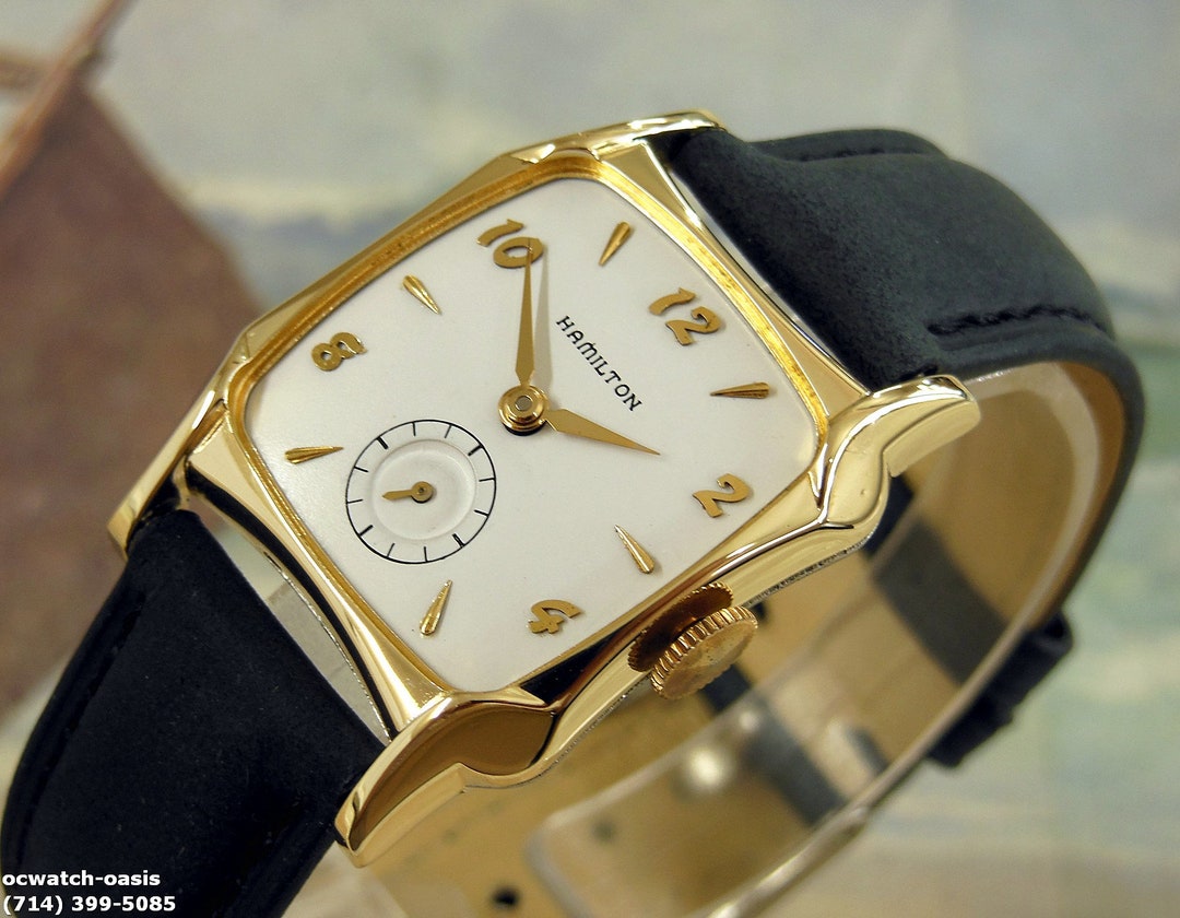 1950's Vintage HAMILTON TYRONE, Stunning White Dial, Serviced ...