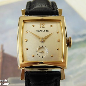 1950'S Vintage HAMILTON RUSSELL, Stunning Silver Dial, Serviced With ...