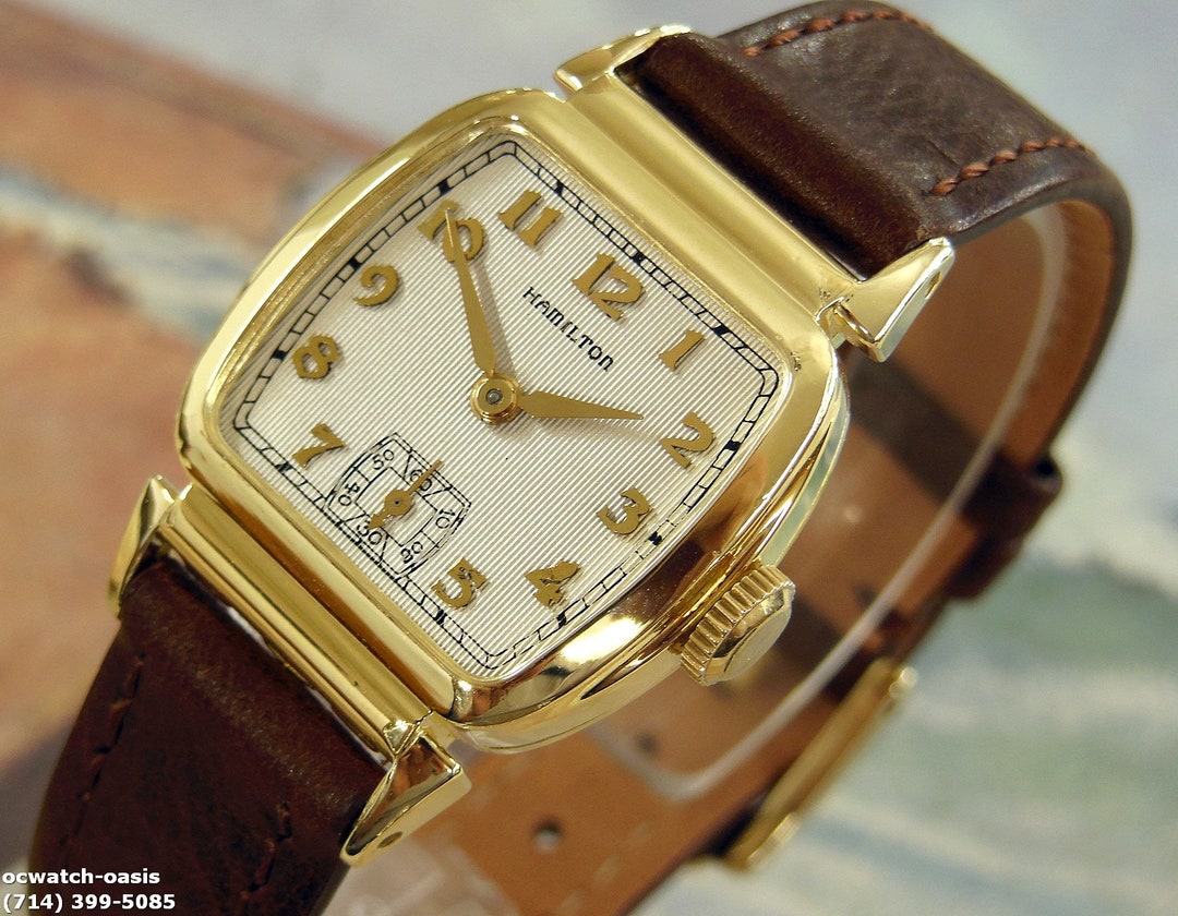 Vintage 1938 HAMILTON Reagan, Stunning Silver Dial, Serviced & Warranty ...