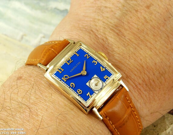 Vintage 1941 HAMILTON ROSS, Stunning BLUE Dial, Servi… - Gem