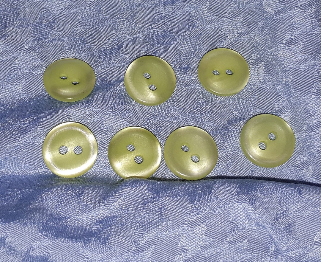 Lot of 7 Lime Green Shiny Small Vintage Buttons - Etsy
