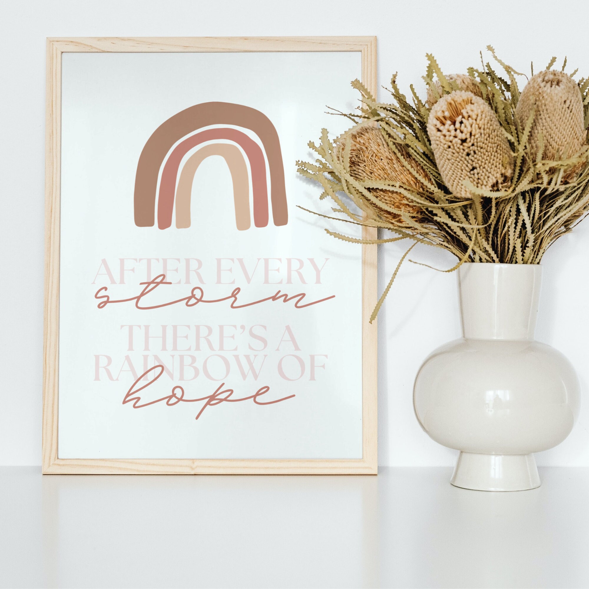 Boho Rainbow Nursery | After Every Storm There's a Rainbow of Hope ...