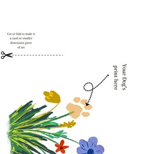 Paw Print Art- Floral Plants - Etsy