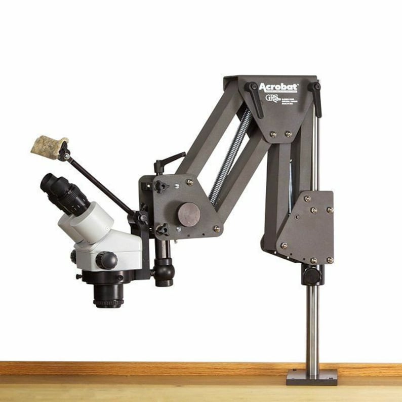 Meiji EMZ-5 MICROSCOPE W/ GRS® Tools Acrobat Stand & Optia Led Light ...