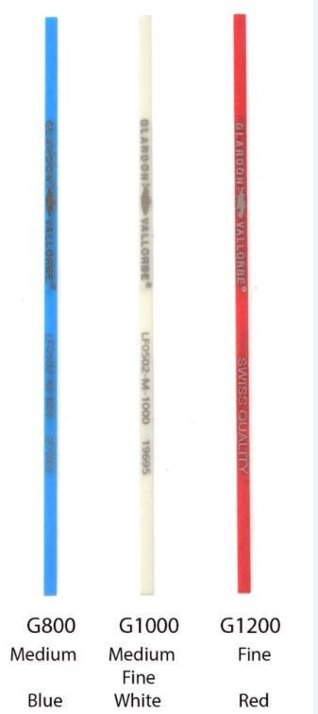 GLARDON VALLORBE CERAMIC Fiber Files Pillar Flat 2mm X 0.5mm Polishing ...