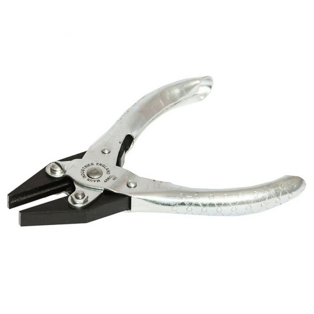 MAUN PARALLEL PLIERS Flat Serrated Nose Jaws Compound Action 160mm ...