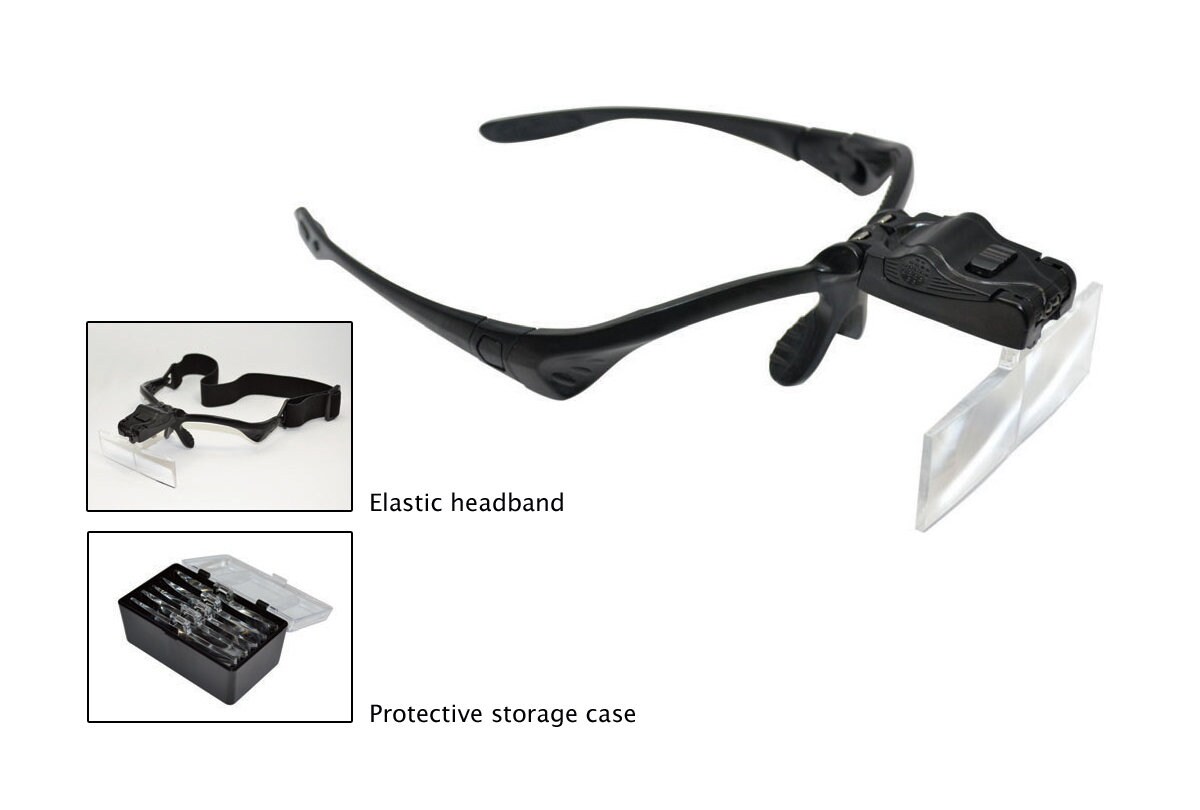 LED MAGNIFIER With 5 Interchangeable Lenses High Density Acrylic Eye ...
