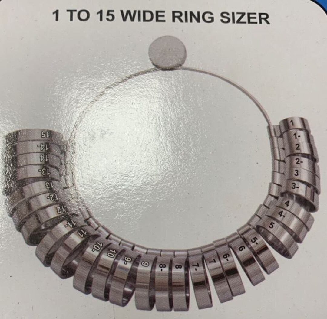 Wide Finger Wedding Ringer Sizer Gauge for Measuring Fingers for Extra ...