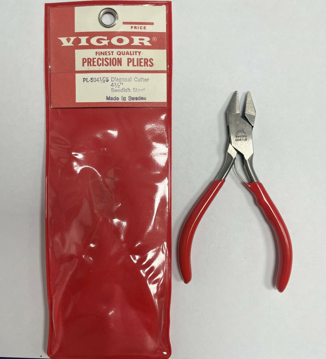 VIGOR # 504 1/2 Precision Diagonal Cutting Pliers - 4 1/2" Long - Made ...