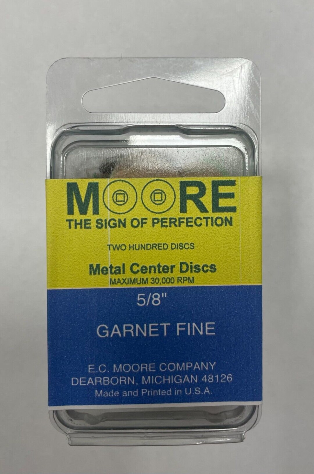 EC MOORE BRASS Metal Center Garnet Discs 5/8" Fine Grit 200/bx - Etsy