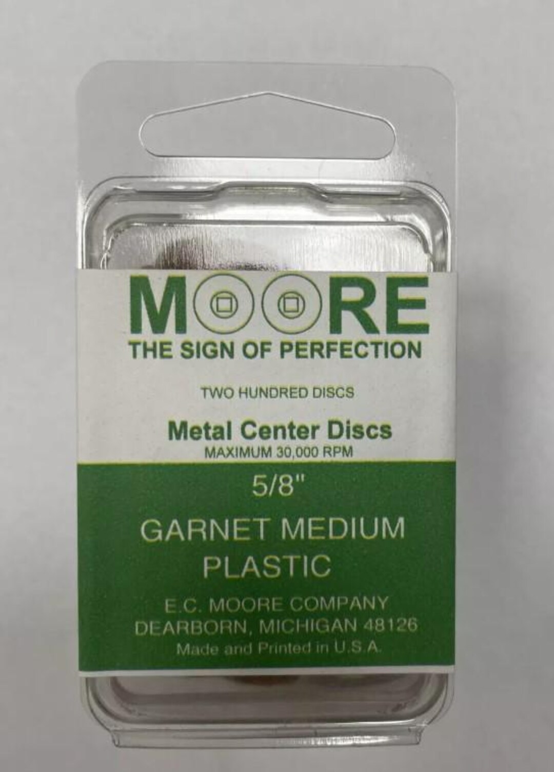 EC MOORE PLASTIC Garnet Disc 5/8" Pin Hole Disc 200/pk Medium Grit - Etsy