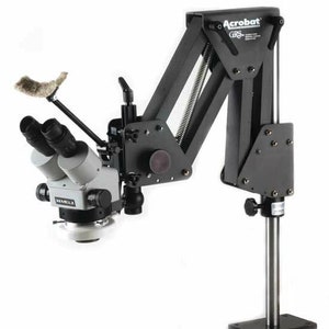 Meiji EMZ-5 MICROSCOPE W/ GRS® Tools Acrobat Stand & Optia Led Light ...