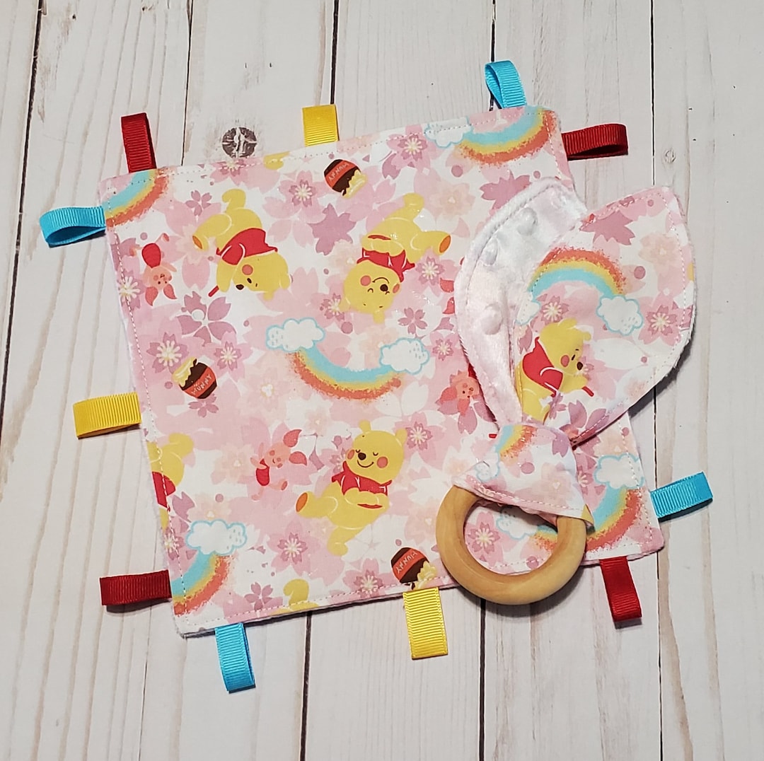 Pooh Bear and Friends Crinkle Tag Toys & Wooden Teether Ring Set ...