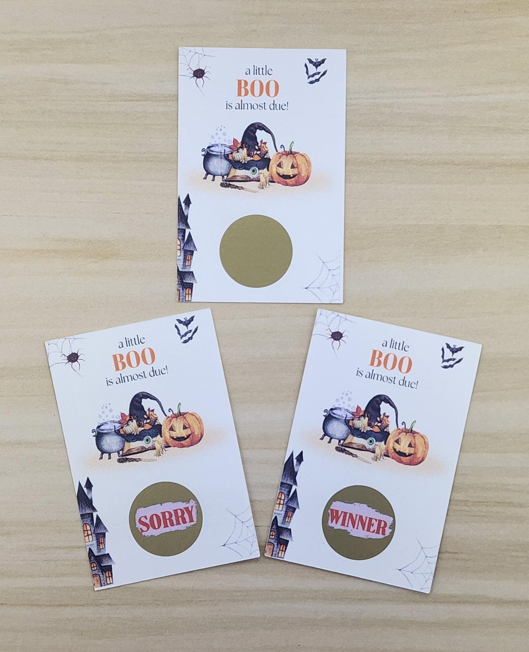 24 Card Little Boo Scratch off Game Cards: Halloween Party Lottery - Etsy