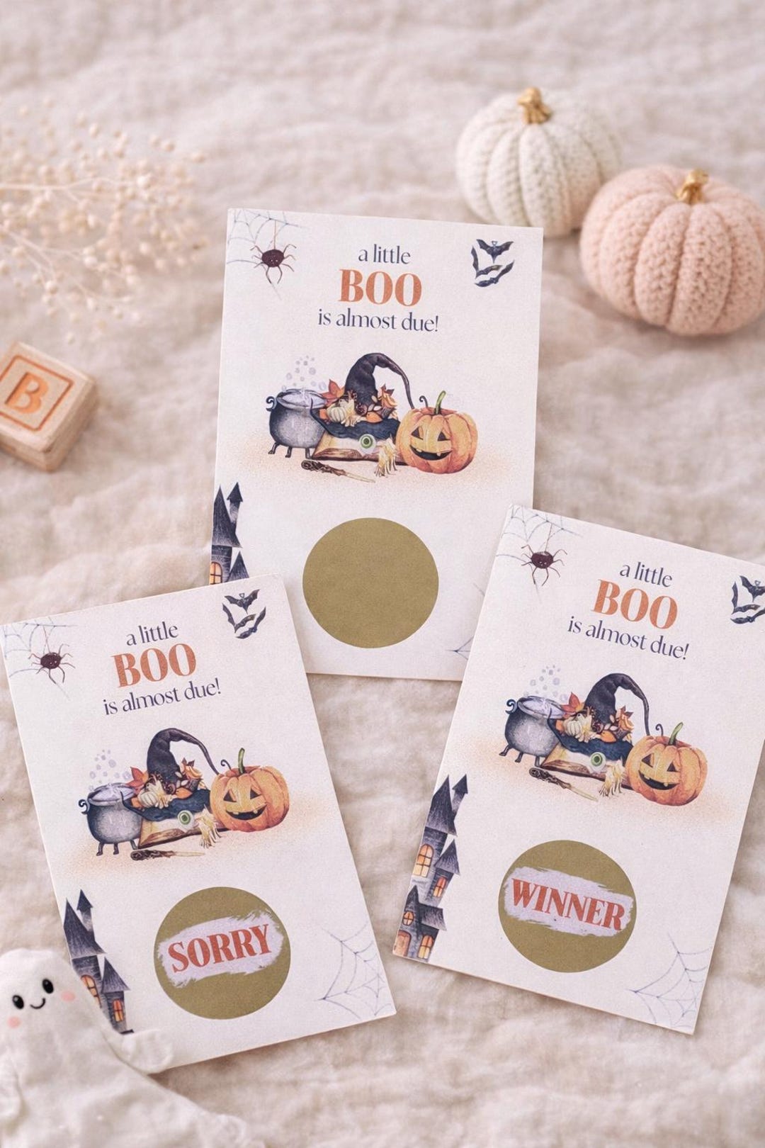 24 Card Little Boo Scratch off Game Cards: Halloween Party Lottery - Etsy