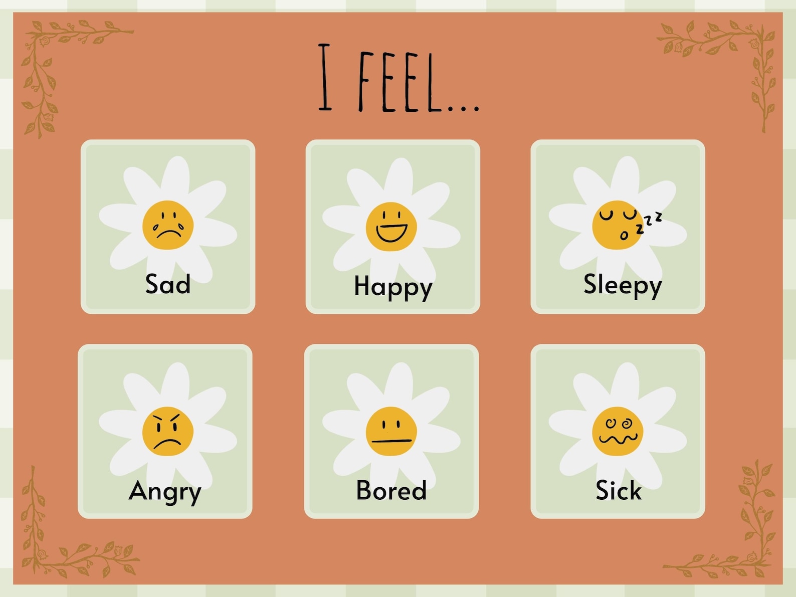 Classroom Feelings Chart - Etsy