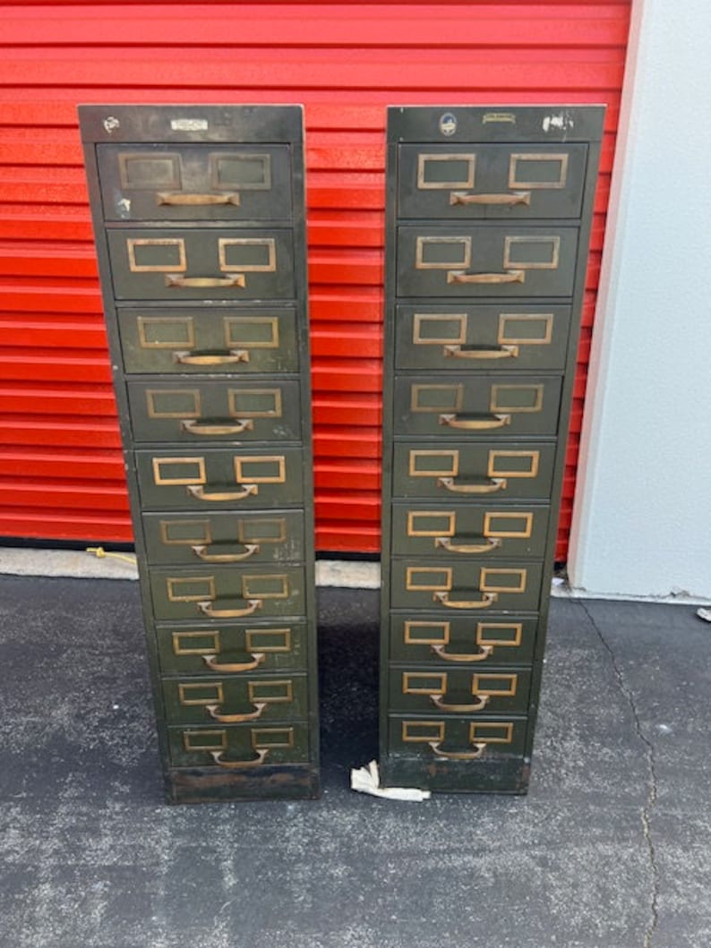 Vintage Steel Filing Cabinets, 2 - Etsy