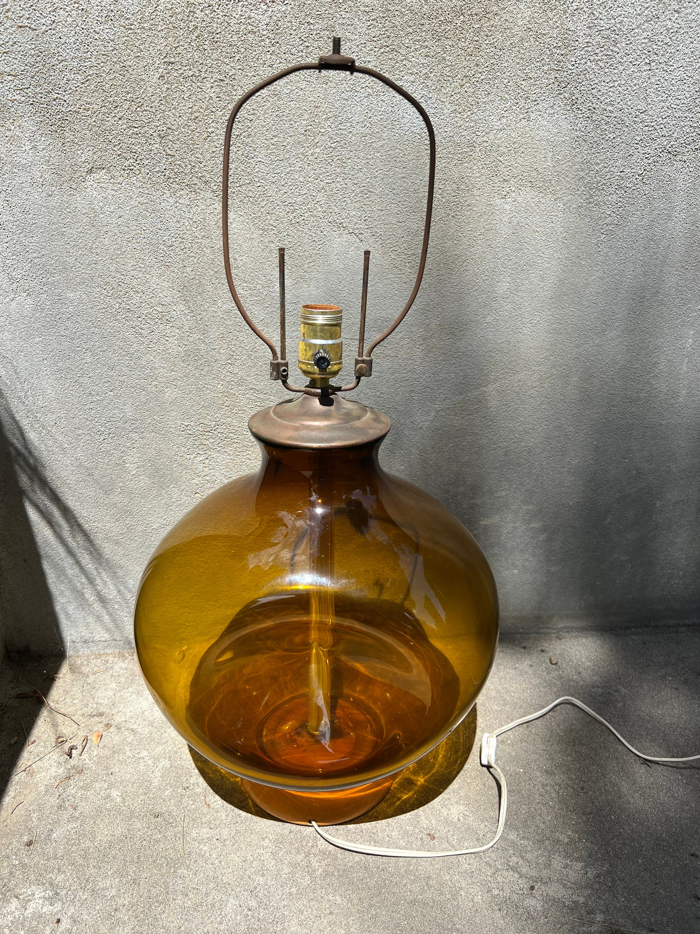 Vintage Blenko Art Glass Lamp - Etsy