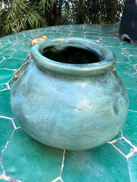 Vintage Majolica Little Frog and Grapes Pot - Etsy