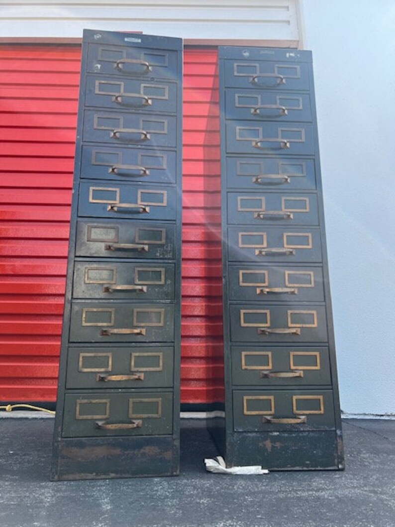 Vintage Steel Filing Cabinets, 2 - Etsy