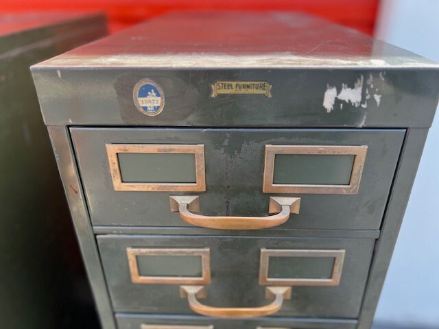 Vintage Steel Filing Cabinets, 2 - Etsy