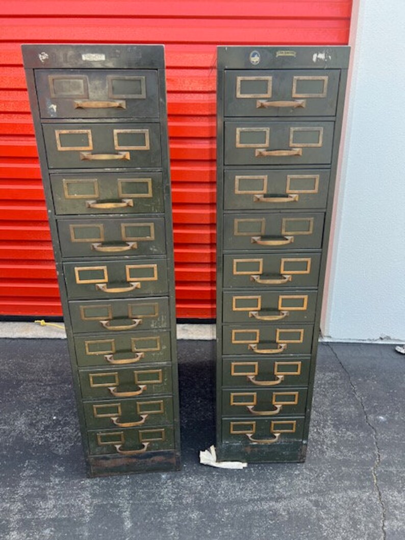 Vintage Steel Filing Cabinets, 2 - Etsy