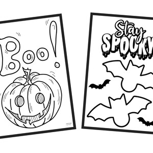 Halloween Colouring Pages Printable Instant Download - Etsy