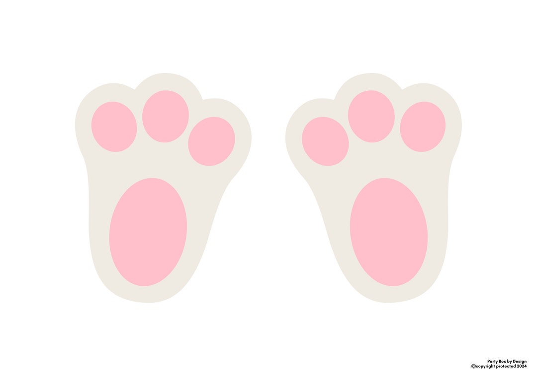 Easter Bunny Feet Cut Out Printable Instant Download - Etsy