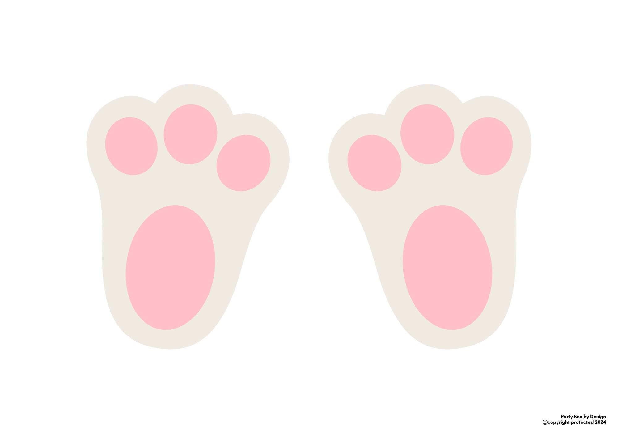 Easter Bunny Feet Cut Out Printable Instant Download - Etsy