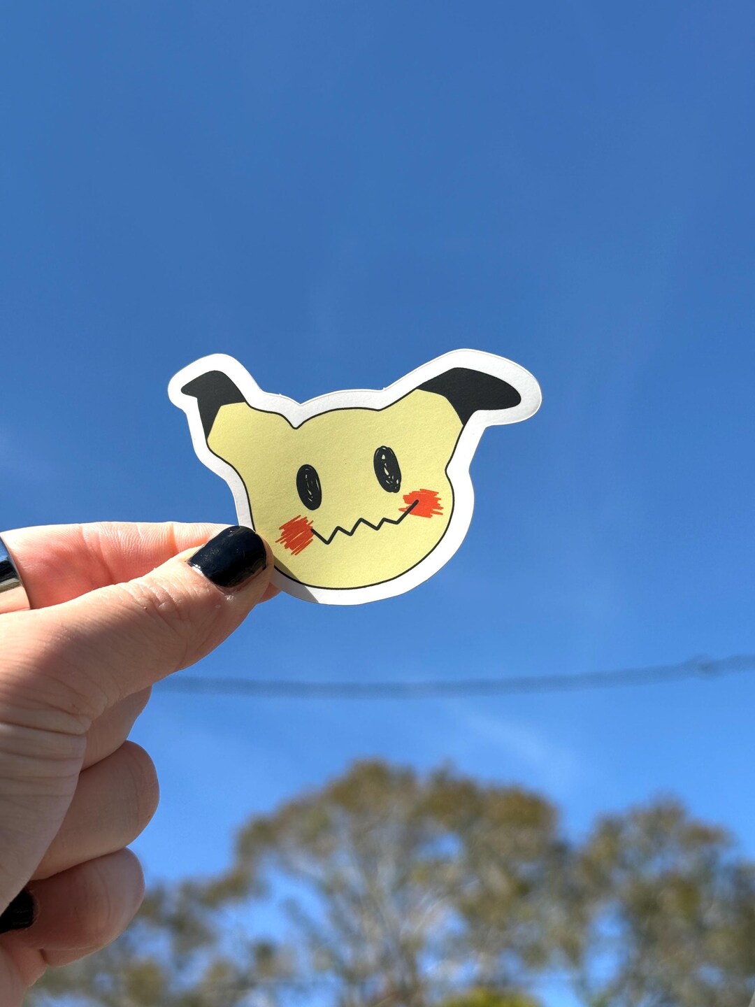 Mimikyu Sticker | Kawaii Pokemon Illustration Matte Waterproof Decal - Etsy