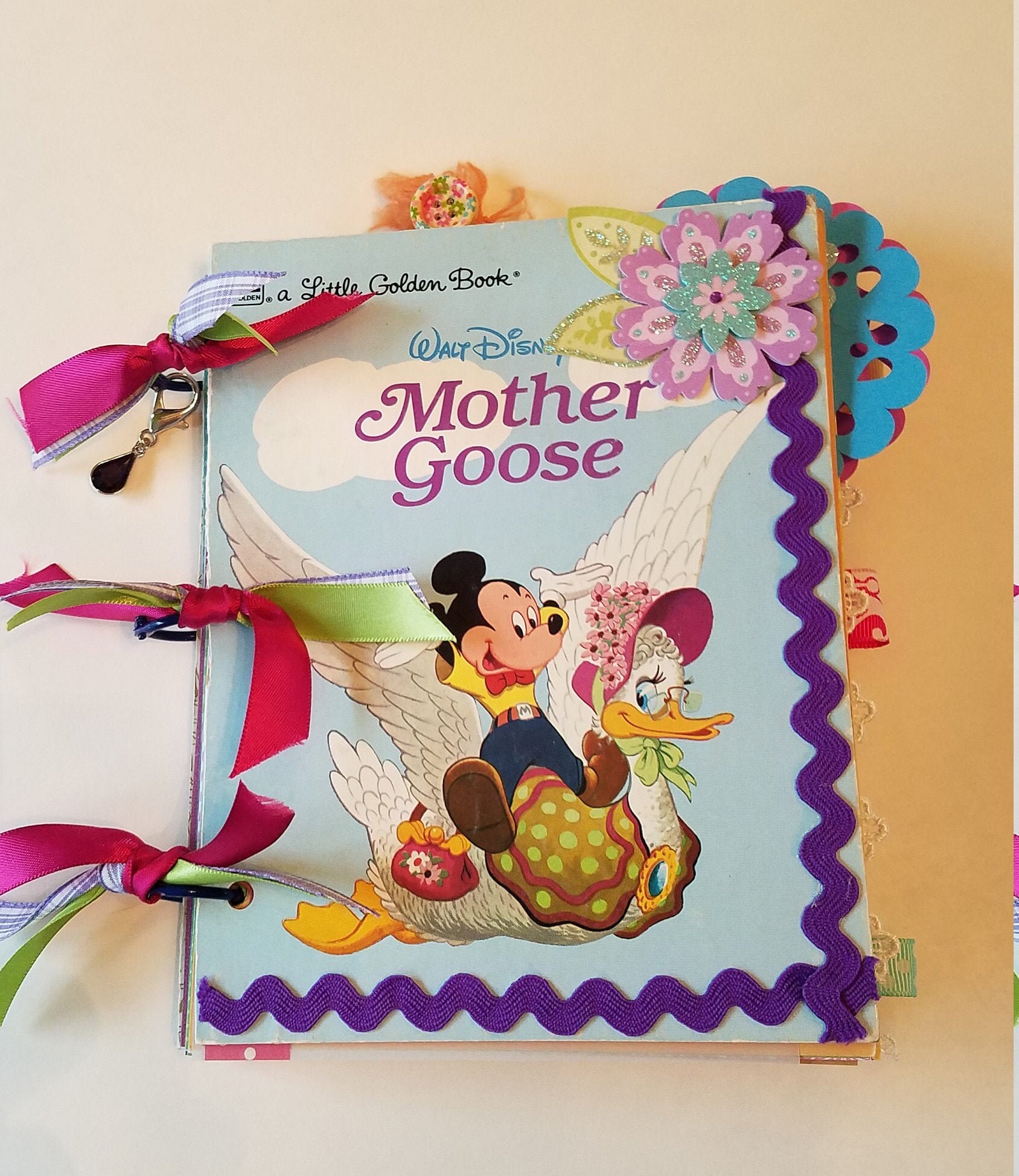 Disney Mother Goose Little Golden Book Altered Book Journal - Etsy