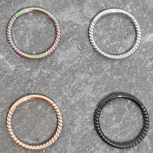 16g Braided Twisted Hinged Segment Ring Earring Cartilage | Etsy