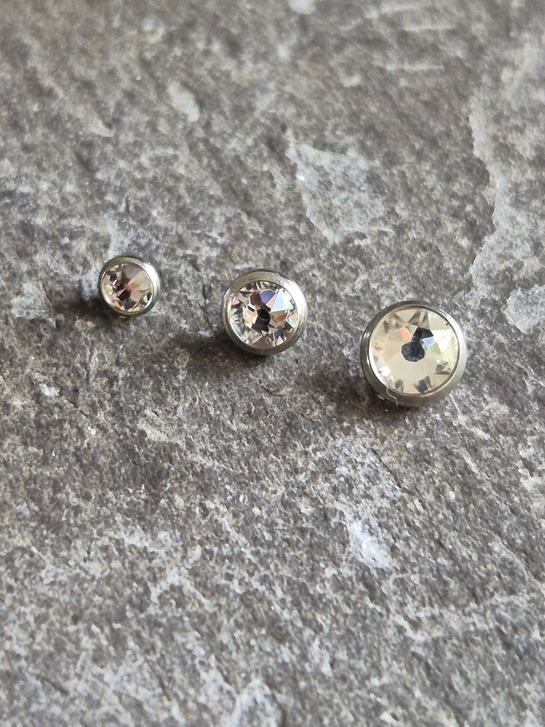Clear CZ Gem Titanium Dermal Anchor Head Labret Top Helix Conch ...