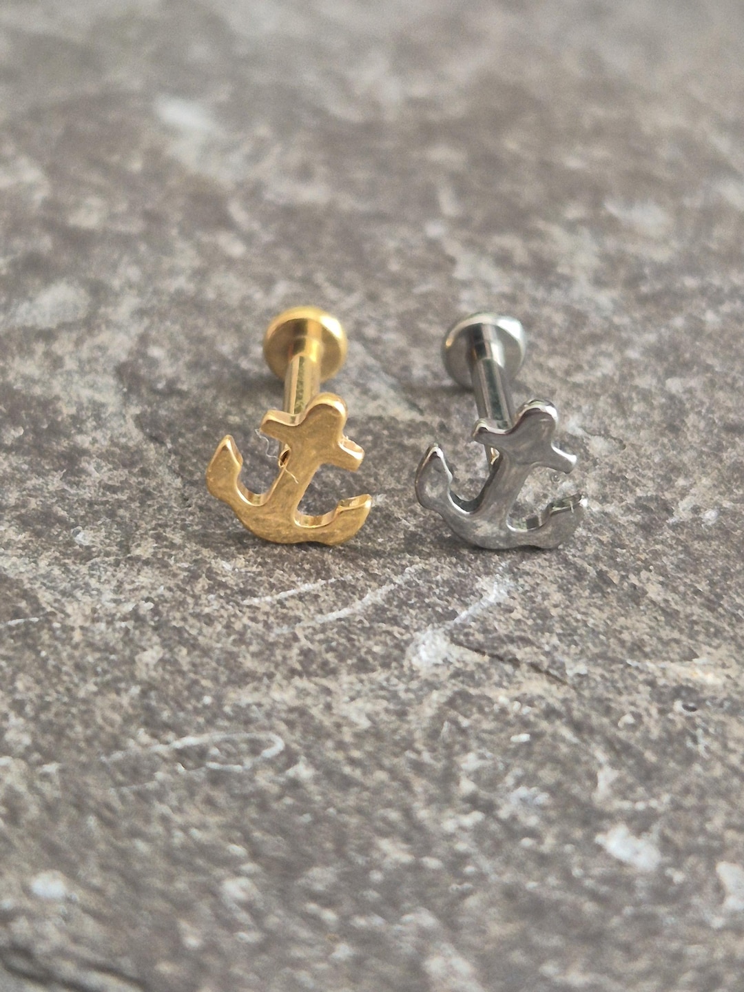 Ship Anchor Threadless Stud Push Fit Tragus Helix Conch 16g 18g ...