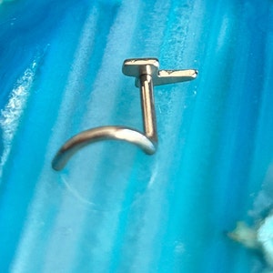 Lightning Bolt Nose Stud Hook Threadless Novelty Piercing Titanium ...