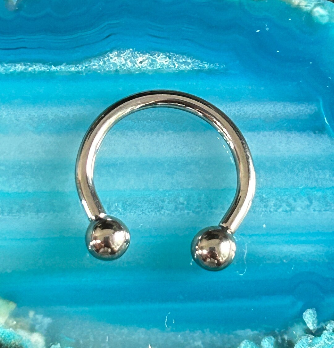 Horseshoe Curve Barbell Internally Thread Titanium 16g 14g Conch Helix ...