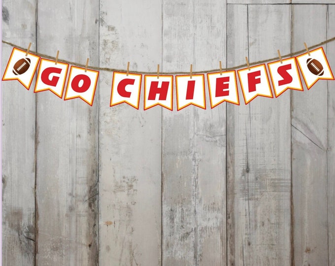 Kansas City Chiefs Printable Banner - Etsy